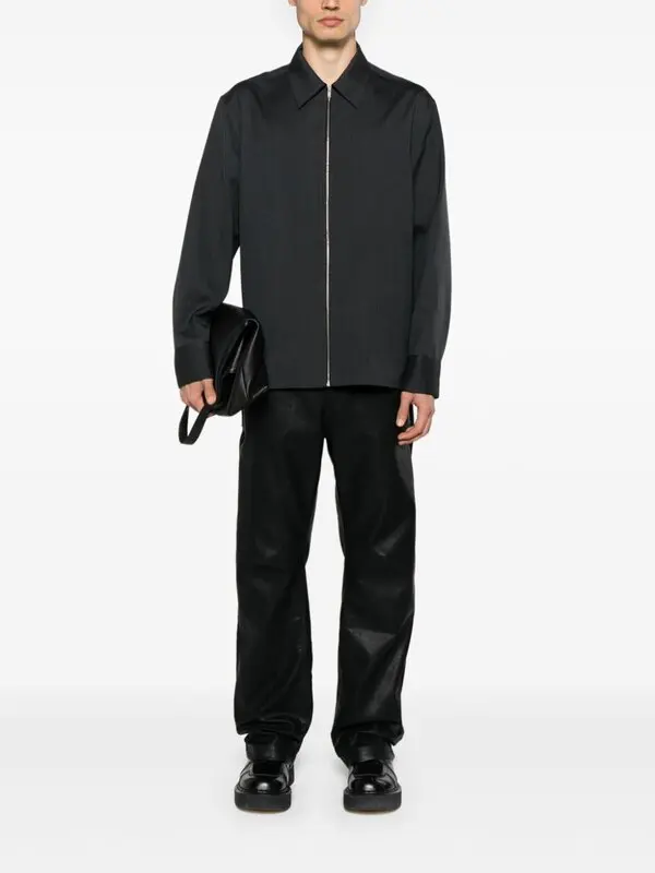 JIL SANDER Zip-up Ripstop Overshirt