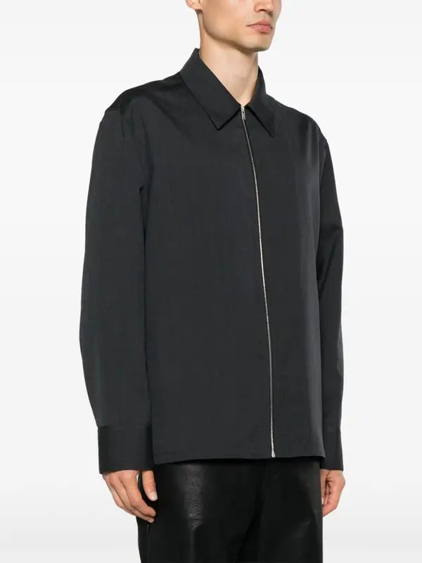 JIL SANDER Zip-up Ripstop Overshirt