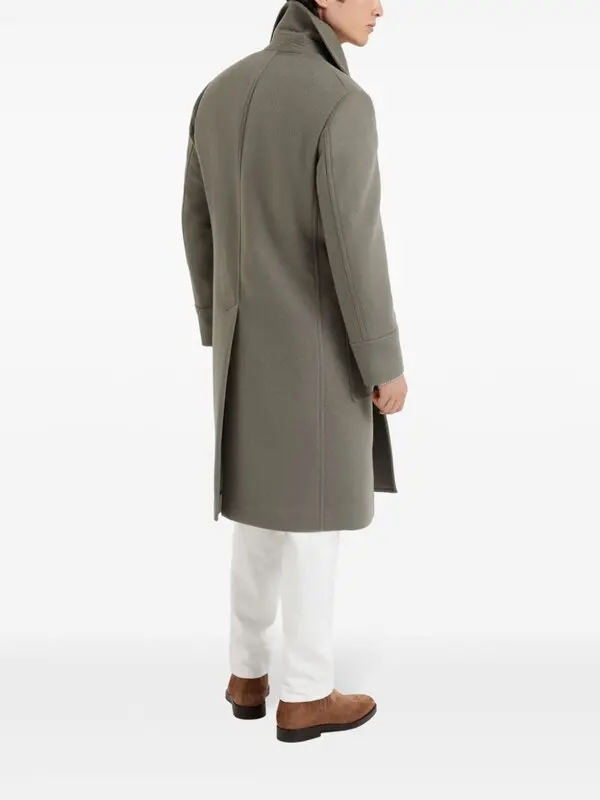 Brunello Cucinelli Double-breasted Wool Coat - Green