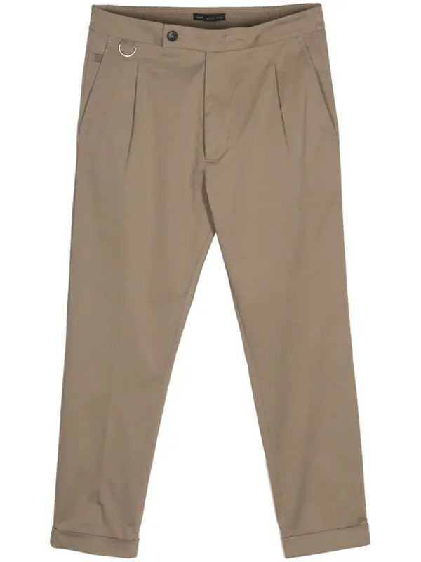 LOW BRAND Riviera Slim-fit Trousers - Neutrals