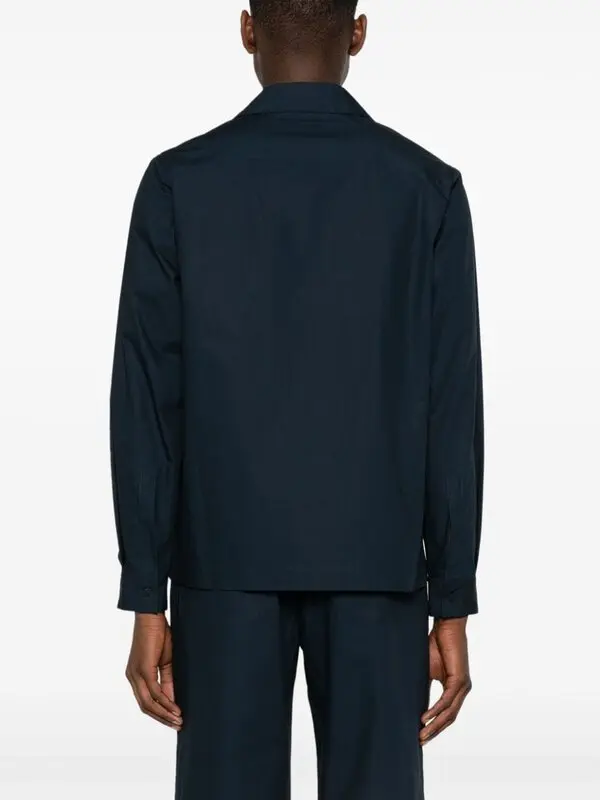 MODES Camp-collar Poplin Shirt - Blue