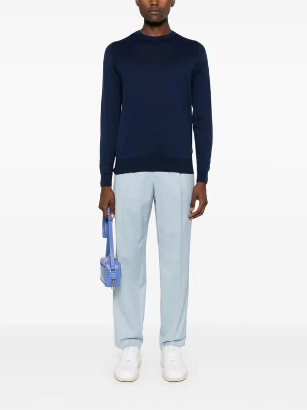 John Smedley Rowland Cotton Jumper - Blue