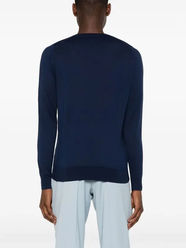 John Smedley Rowland Cotton Jumper - Blue