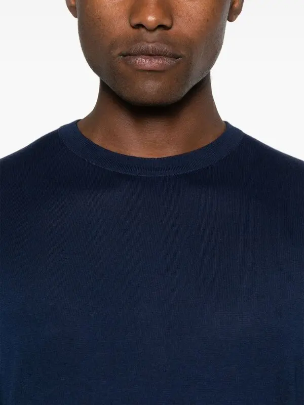 John Smedley Rowland Cotton Jumper - Blue