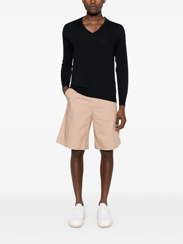 MODES Poplin Bermuda Shorts - Neutrals