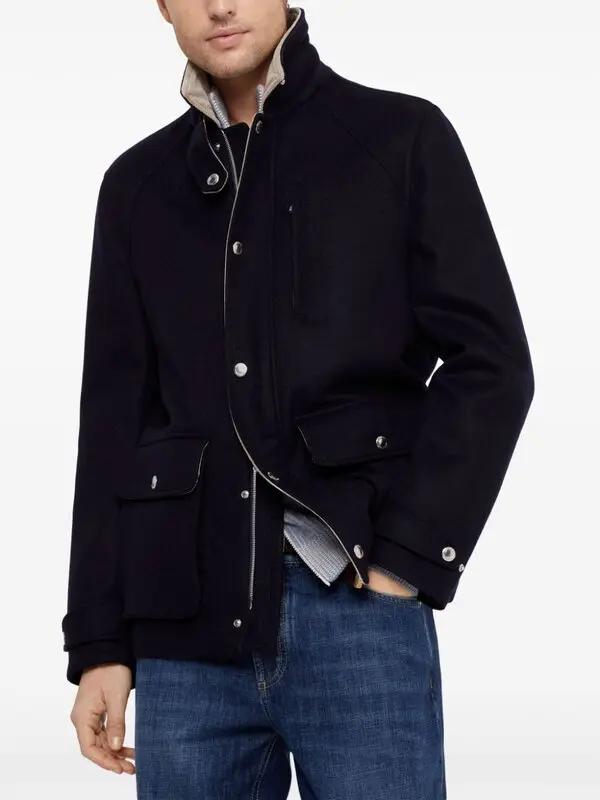 Brunello Cucinelli Corduroy-collar Wool Shirt Jacket
