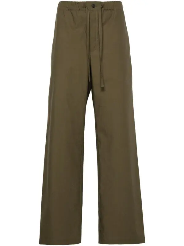 MODES Poplin Straight-leg Trousers - Green