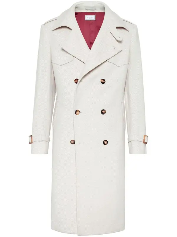 Brunello Cucinelli Long Double-breasted Coat - Neutrals