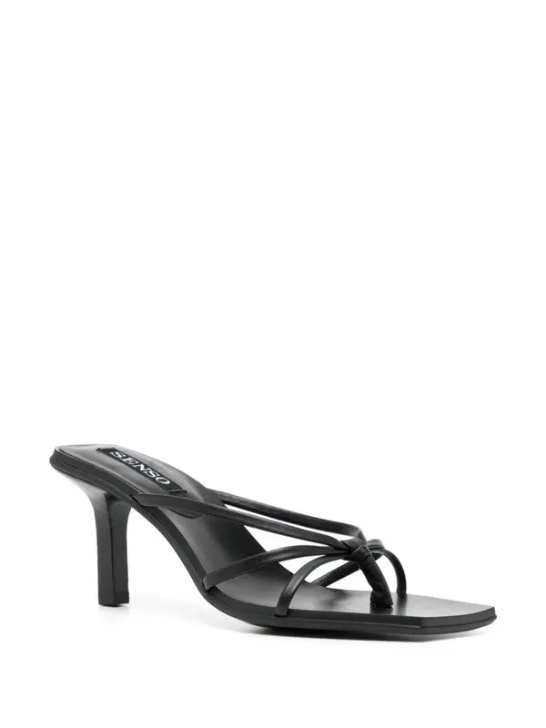 Senso Maria 70mm Leather Sandals - Black