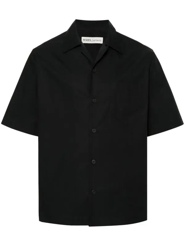 MODES Short-sleeve Poplin Shirt - Black