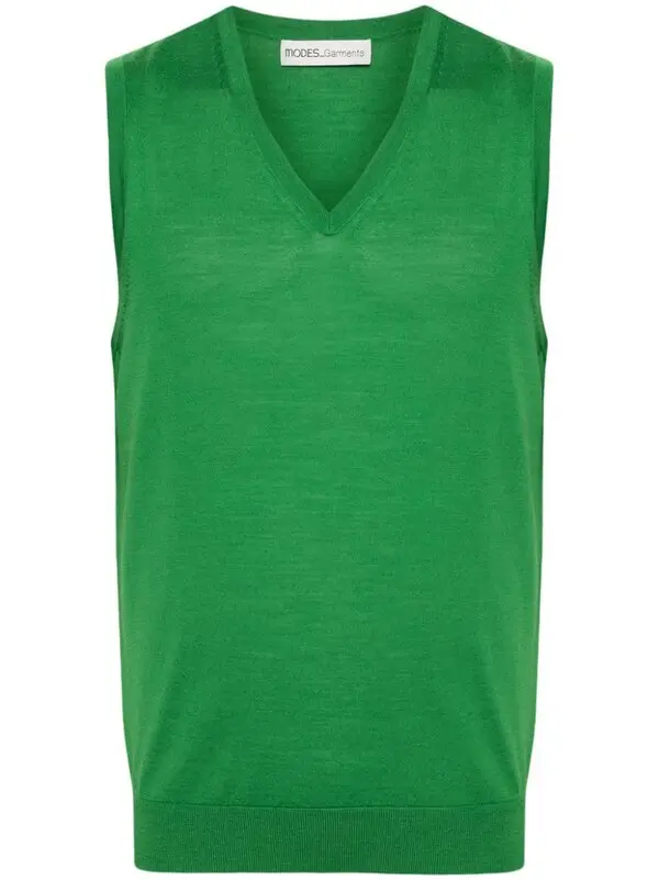 MODES Merino Knitted Vest - Green