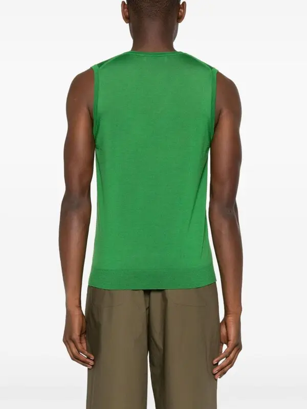 MODES Merino Knitted Vest - Green