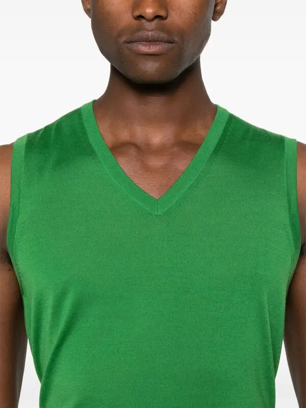 MODES Merino Knitted Vest - Green