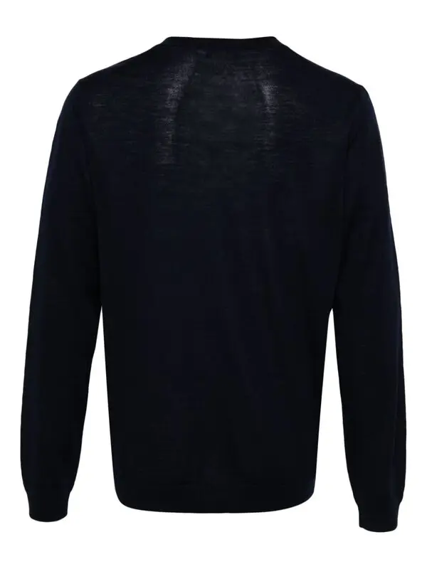 BALLANTYNE V-neck Wool Jumper - Blue