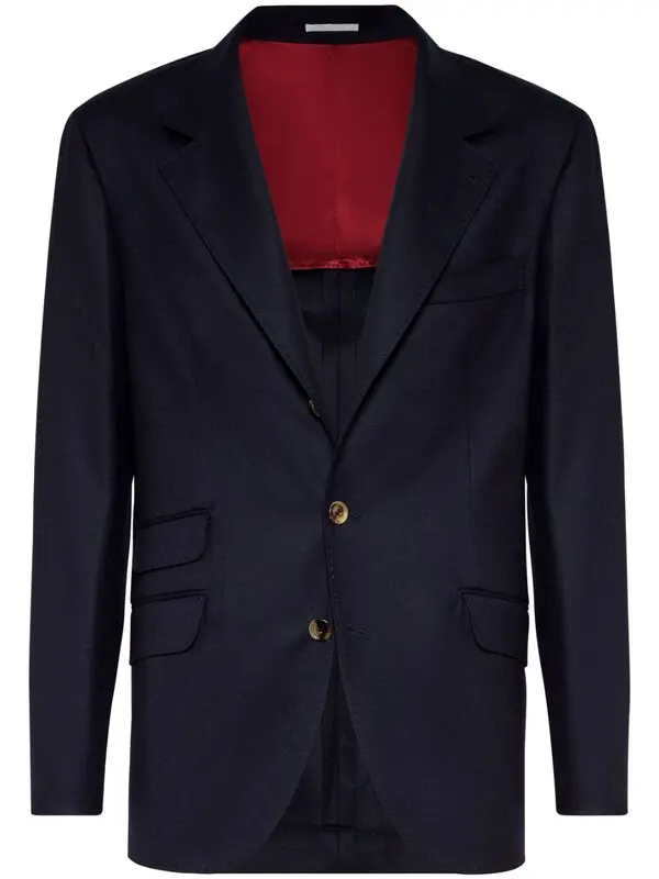Brunello Cucinelli Single-breasted Wool Blazer