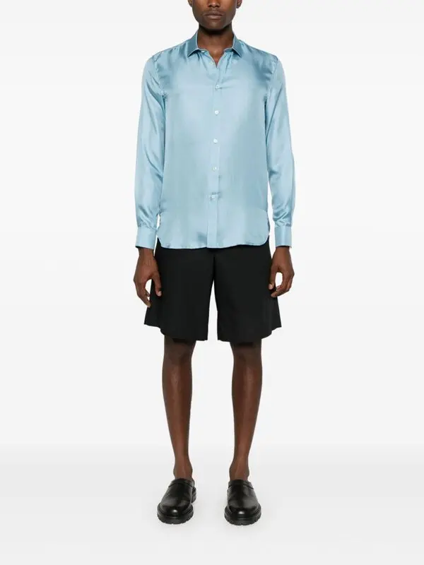 MODES Lightweight Silk Shirt - Blue