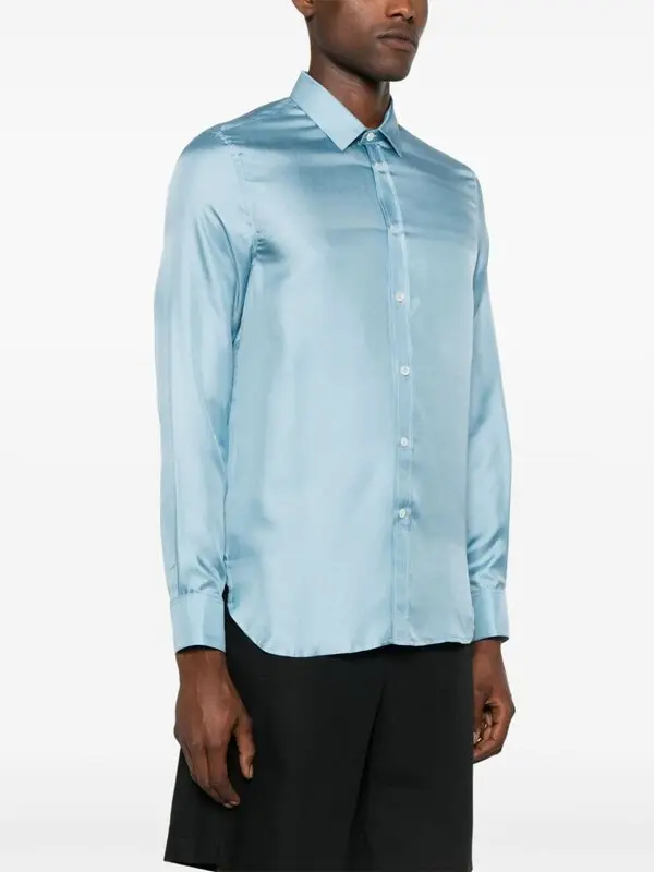 MODES Lightweight Silk Shirt - Blue