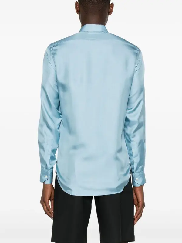 MODES Lightweight Silk Shirt - Blue
