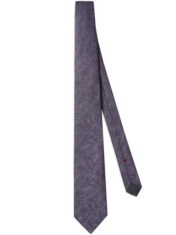 Brunello Cucinelli Paisley-pattern Silk Tie - Purple