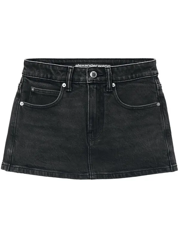 Alexander Wang Mid-rise Denim Skort - Black