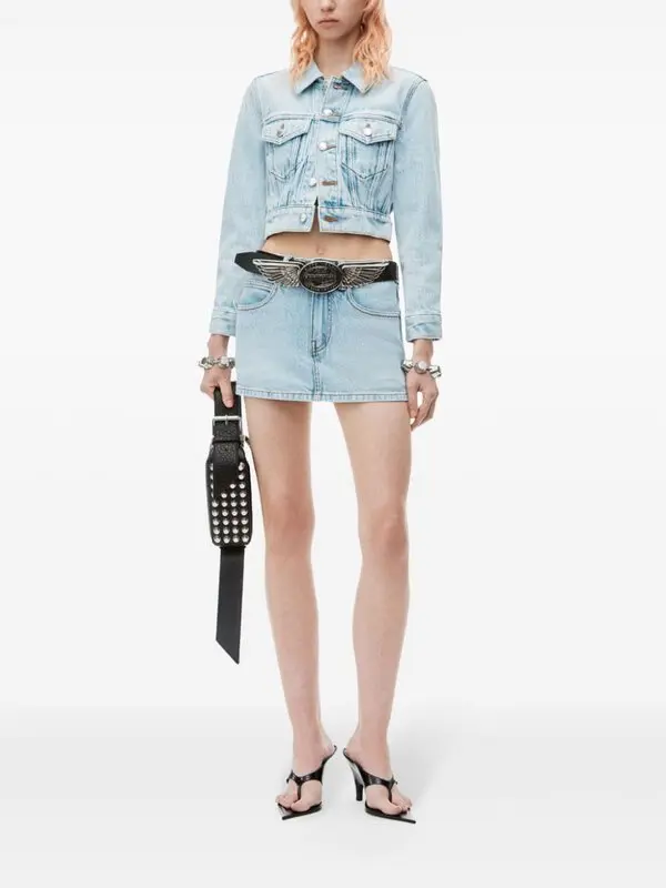Alexander Wang Mid-rise Denim Skort - Blue