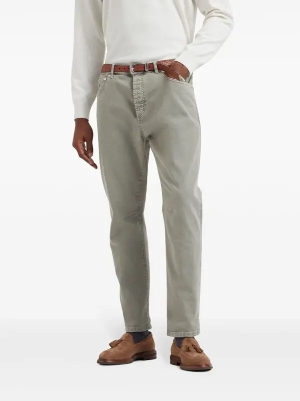 Brunello Cucinelli Slim-fit Garment-dyed Jeans