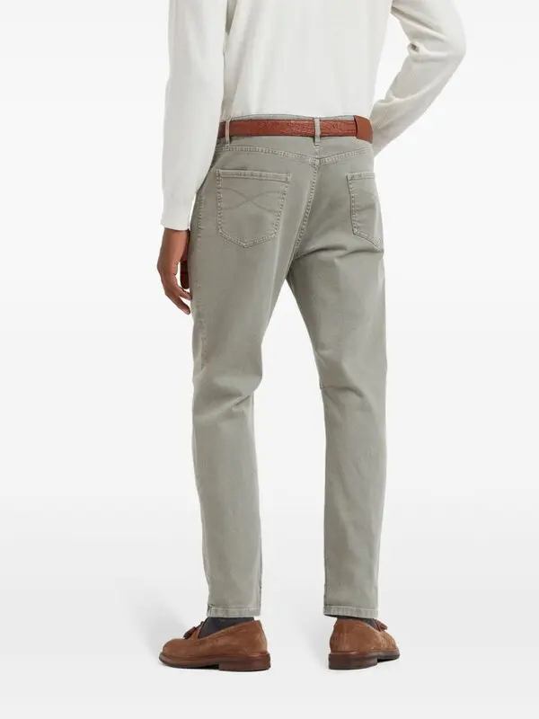 Brunello Cucinelli Slim-fit Garment-dyed Jeans
