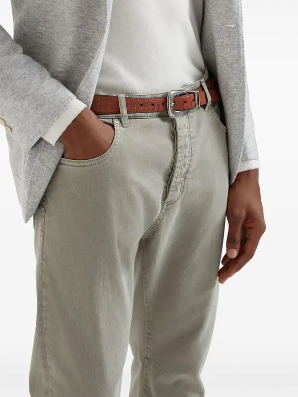 Brunello Cucinelli Slim-fit Garment-dyed Jeans