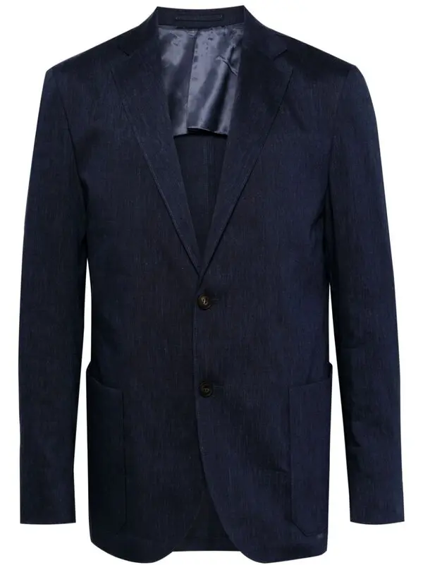 Corneliani Mélange-effect Single-breasted Blazer