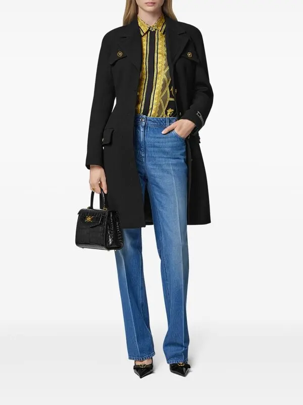 Versace La Coupe Des Dieux Silk Shirt - Yellow