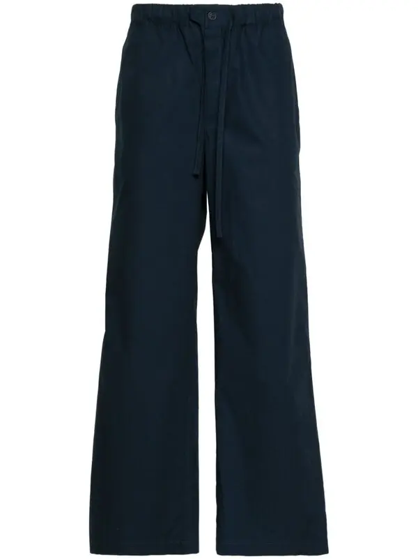 MODES Poplin Straight-leg Trousers - Blue
