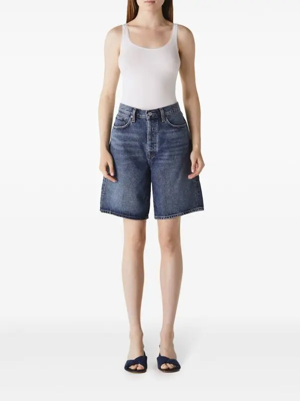 AGOLDE Wide-leg Denim Shorts
