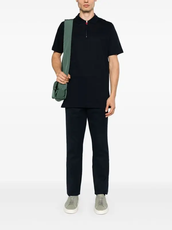Kiton Half-zip Piqué Polo Shirt