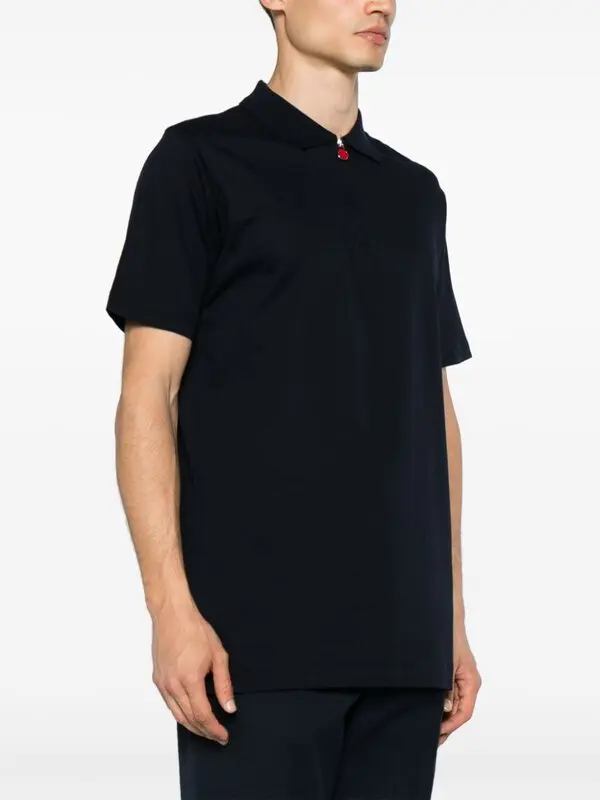 Kiton Half-zip Piqué Polo Shirt