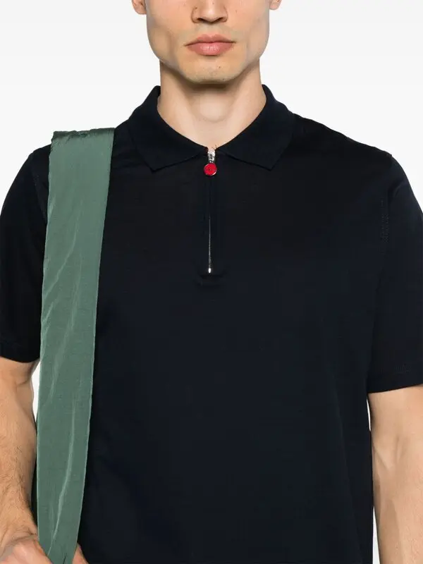 Kiton Half-zip Piqué Polo Shirt