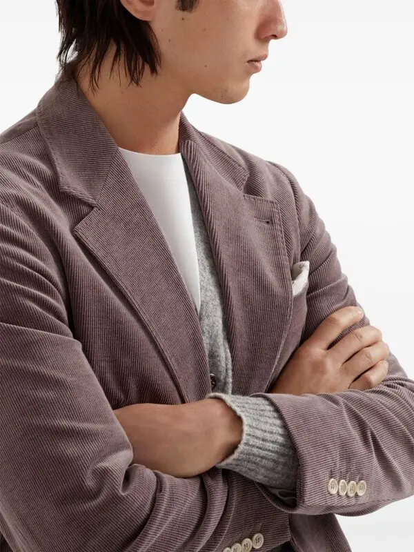 Brunello Cucinelli Single-breasted Cotton-blend Blazer
