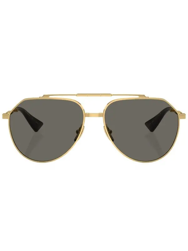 Dolce & Gabbana Stefano Aviator-frame Sunglasses - Gold
