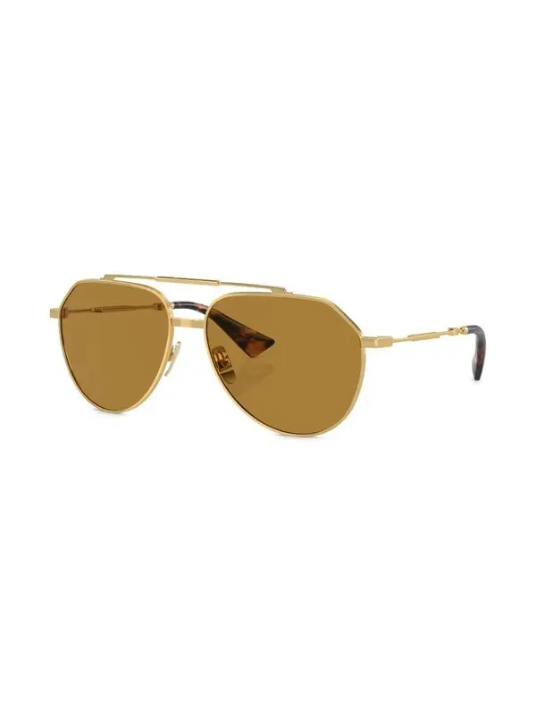 Dolce & Gabbana Stefano Aviator-frame Sunglasses - Gold
