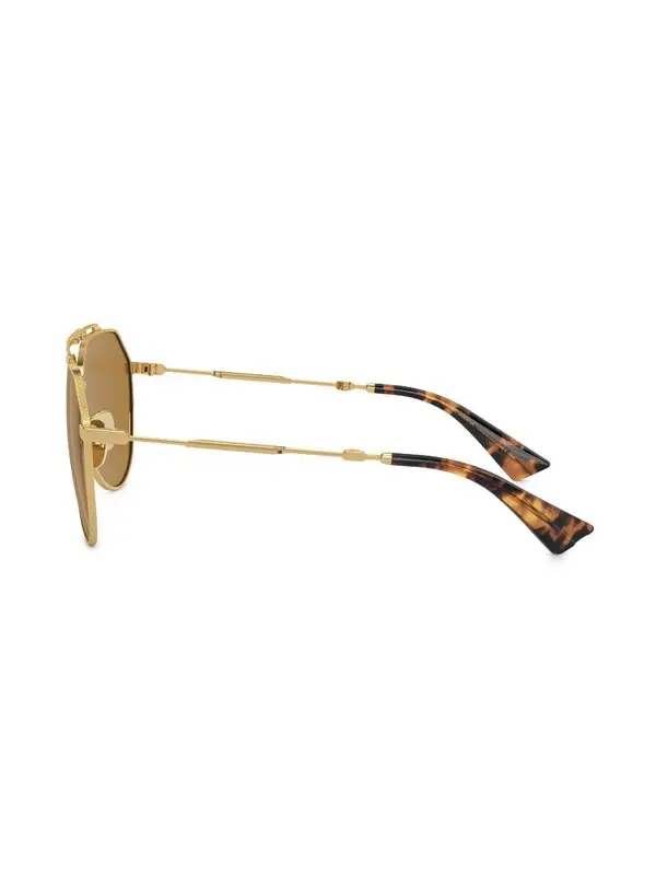 Dolce & Gabbana Stefano Aviator-frame Sunglasses - Gold