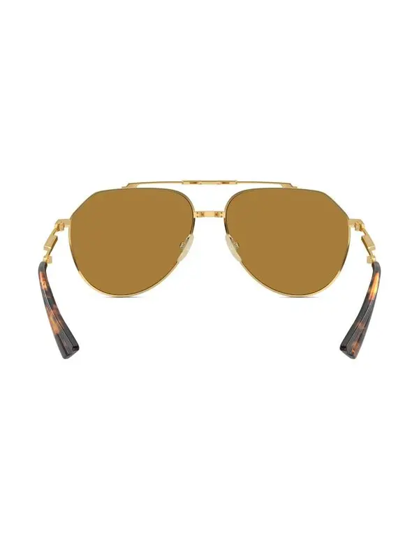 Dolce & Gabbana Stefano Aviator-frame Sunglasses - Gold