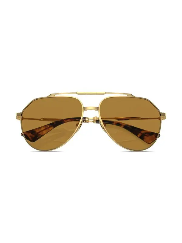 Dolce & Gabbana Stefano Aviator-frame Sunglasses - Gold
