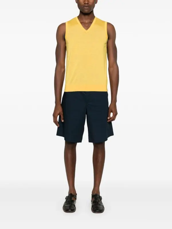 MODES Merino Wool Knitted Vest - Yellow