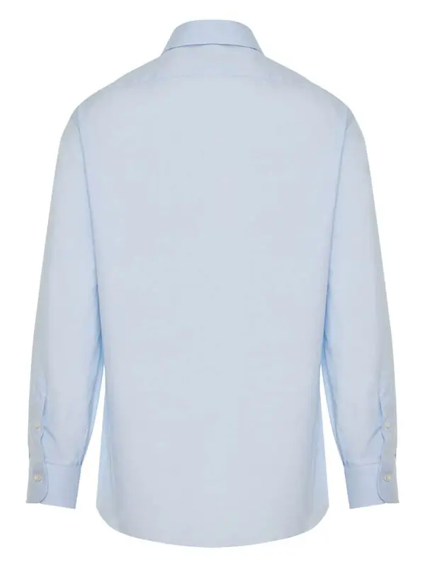 BARBA NAPOLI Cotton Botton-up Shirt - Blue