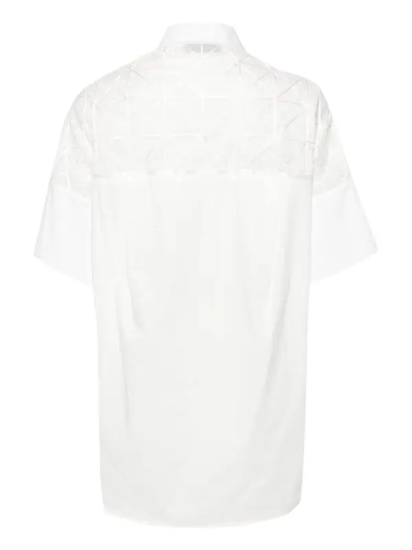 GENTRYPORTOFINO Sheer-panel Cotton Shirt