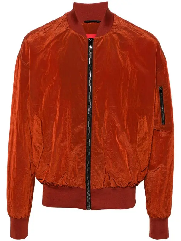 FERRARI Reflective-effect Zip-up Bomber Jacket - Red