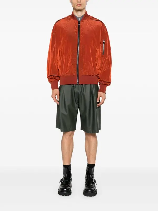 FERRARI Reflective-effect Zip-up Bomber Jacket - Red