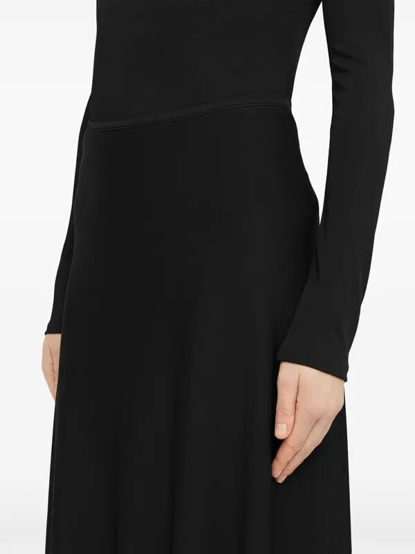 JIL SANDER Flared Midi Skirt - Black