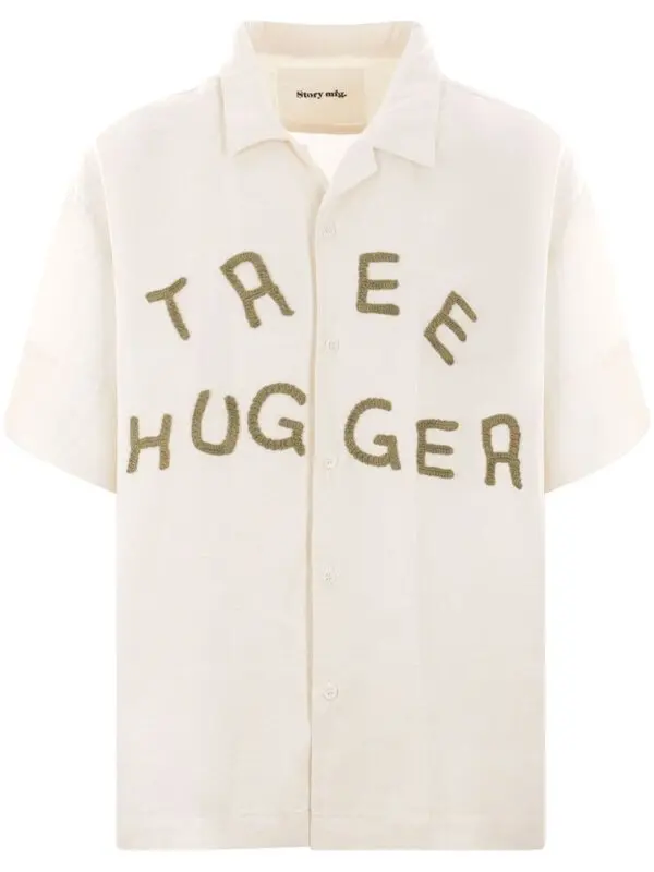 STORY MFG. Greetings Appliqué-lettering Shirt