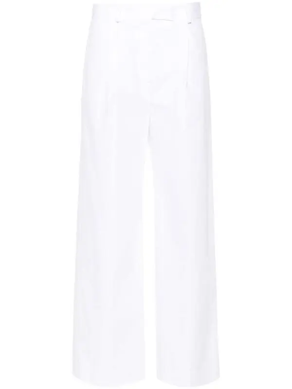 MODES Poplin Straight-leg Trousers - White