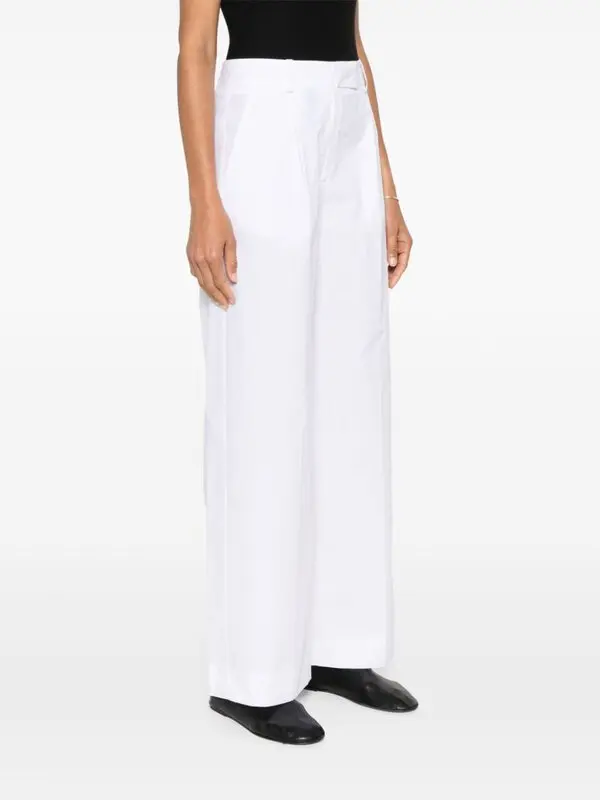 MODES Poplin Straight-leg Trousers - White